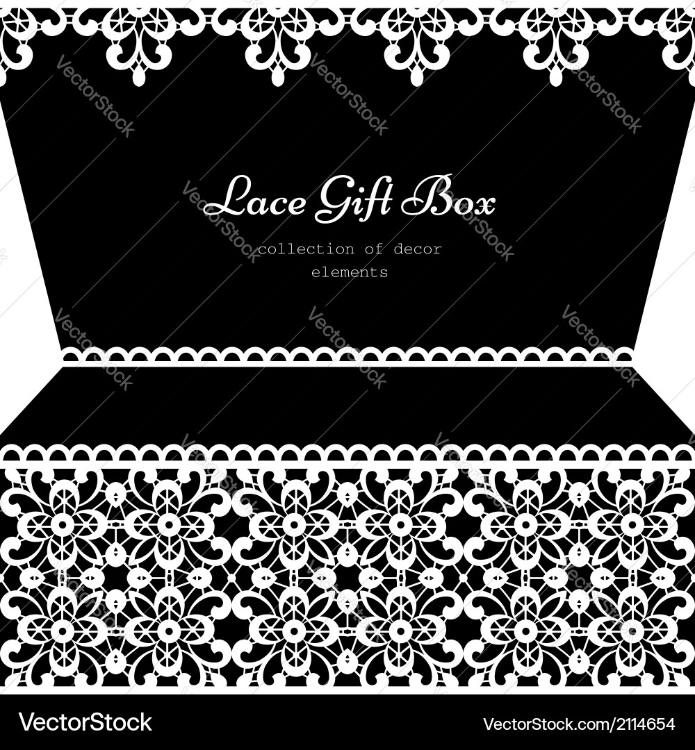 Lacy gift box Royalty Free Vector Image - VectorStock