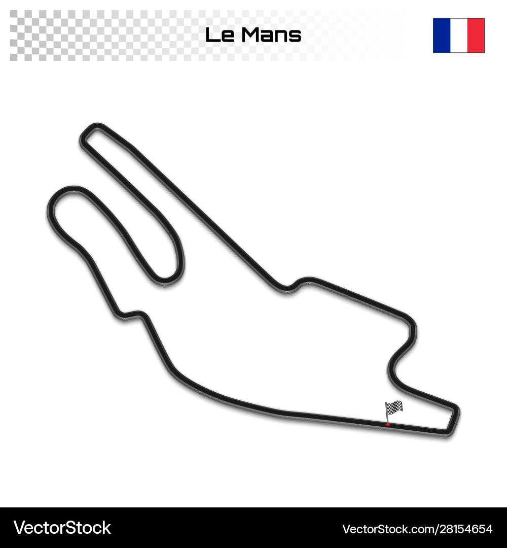 Le Mans Race Track Royalty Free Vector Image - VectorStock
