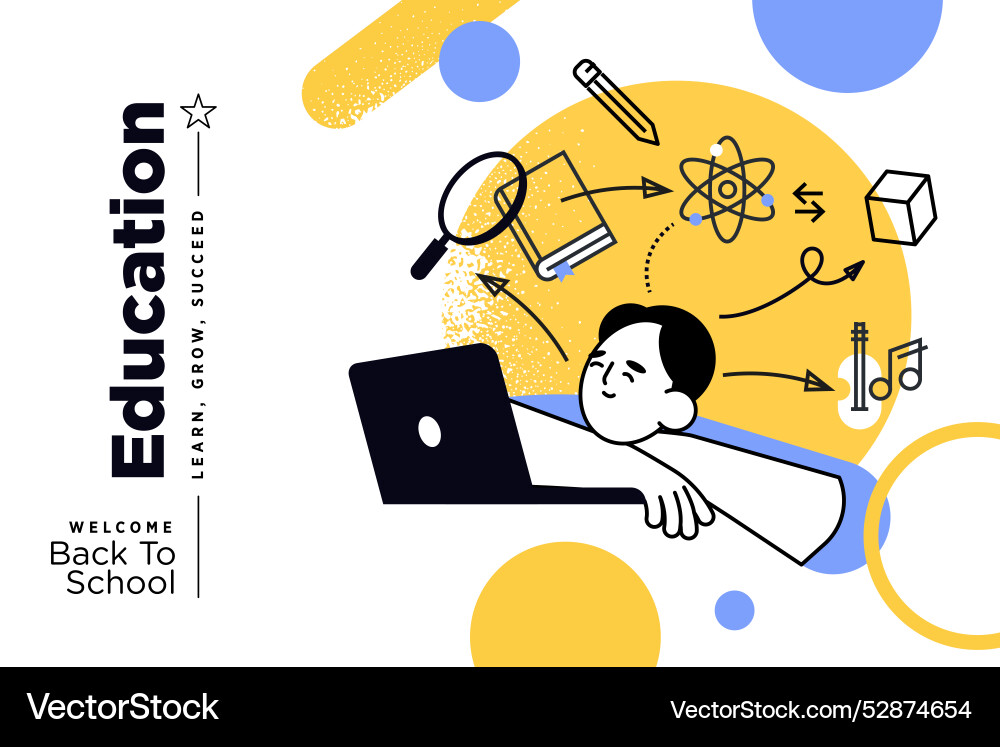 Online Learning Banner Royalty Free Vector Image