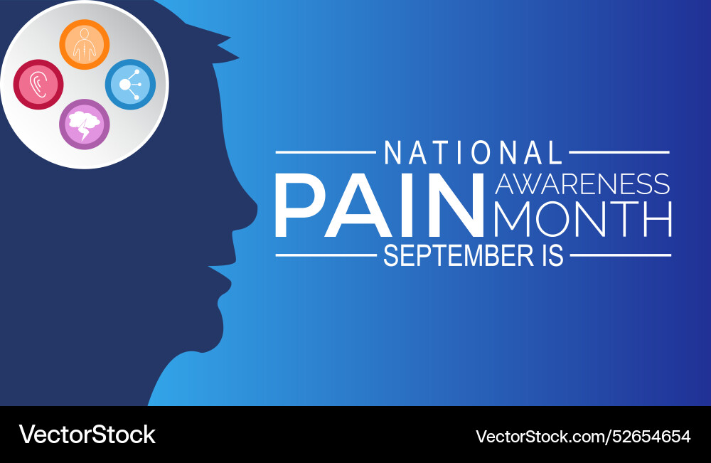 Pain awareness month Royalty Free Vector Image