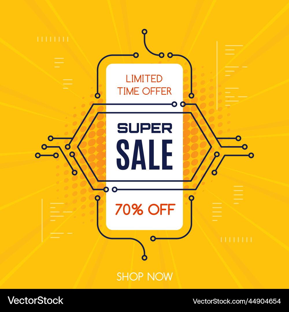 Promotional sale banner template design Royalty Free Vector