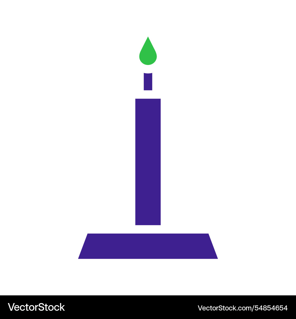 Simple candle icon concept of warmth light Vector Image