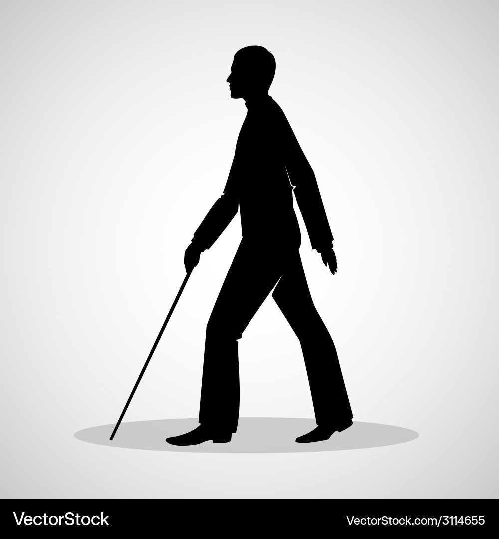 Blind man Royalty Free Vector Image - VectorStock
