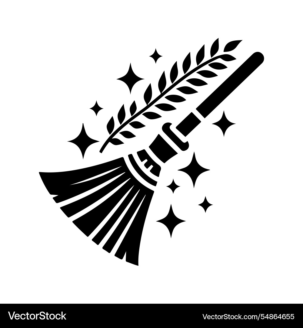 Download broom silhouette for creative designs Vector Image