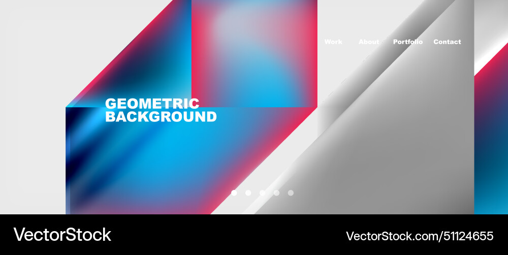Geometric background with red blue and white Vector Image