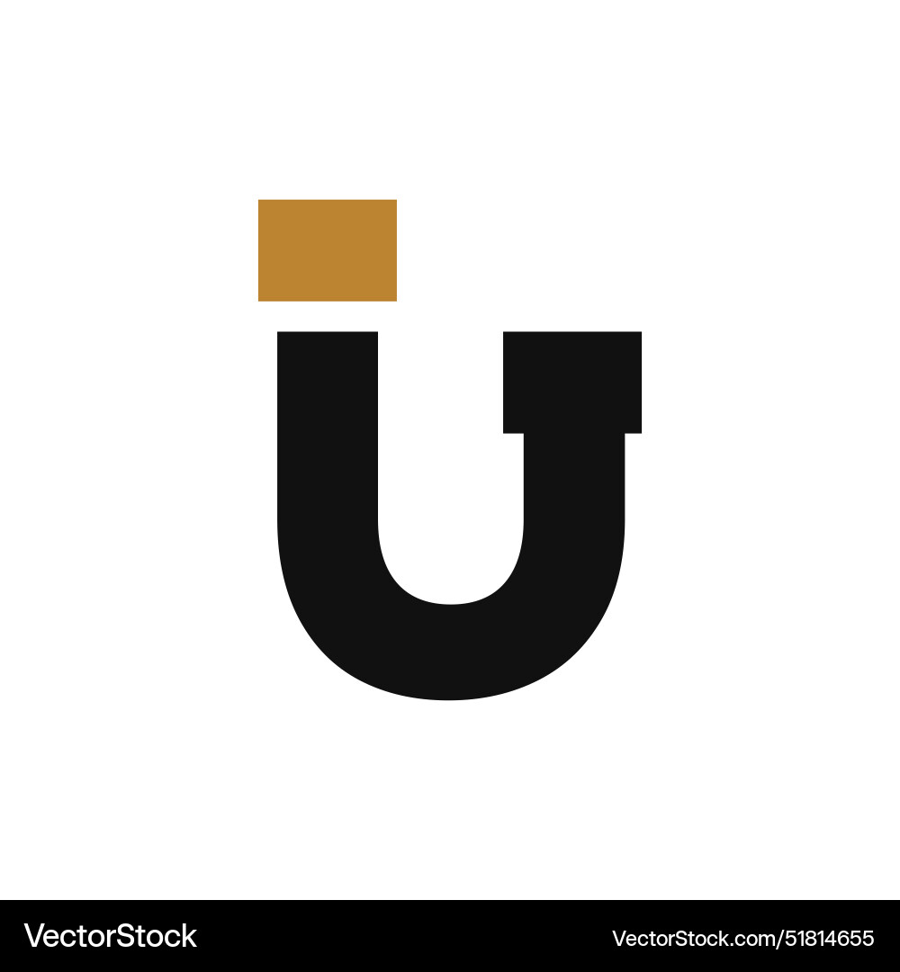 Modern u logo design abstract initial letter Vector Image