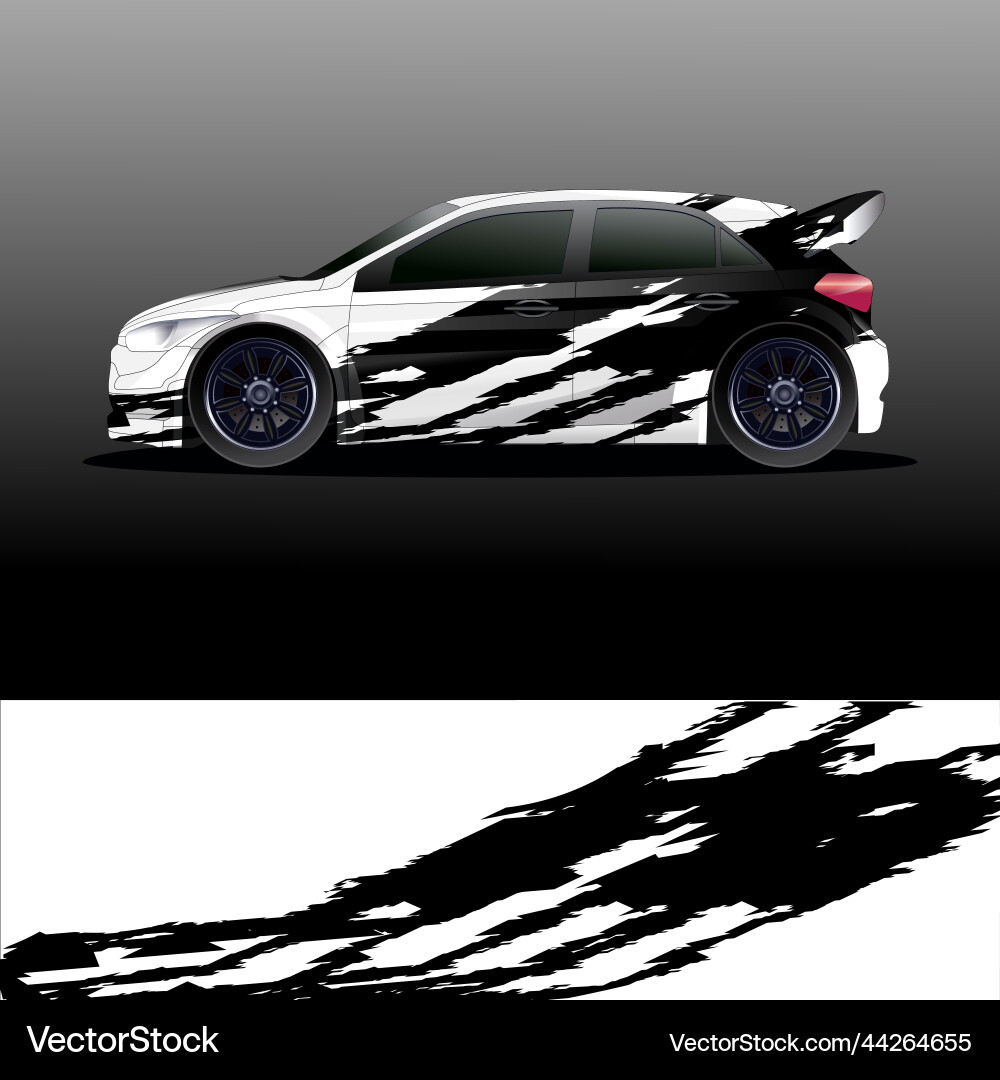 Rally Car Decal - Speed & Style Royalty Free Vector
