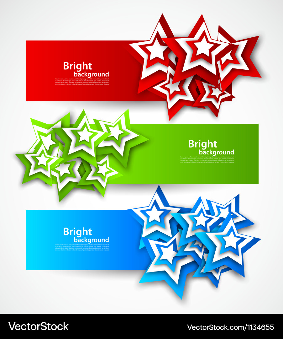 Star Celebration Banners Royalty Free Vector Image