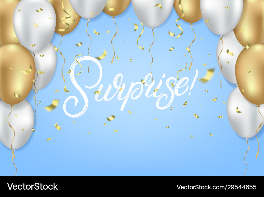 Surprise celebrate template Royalty Free Vector Image
