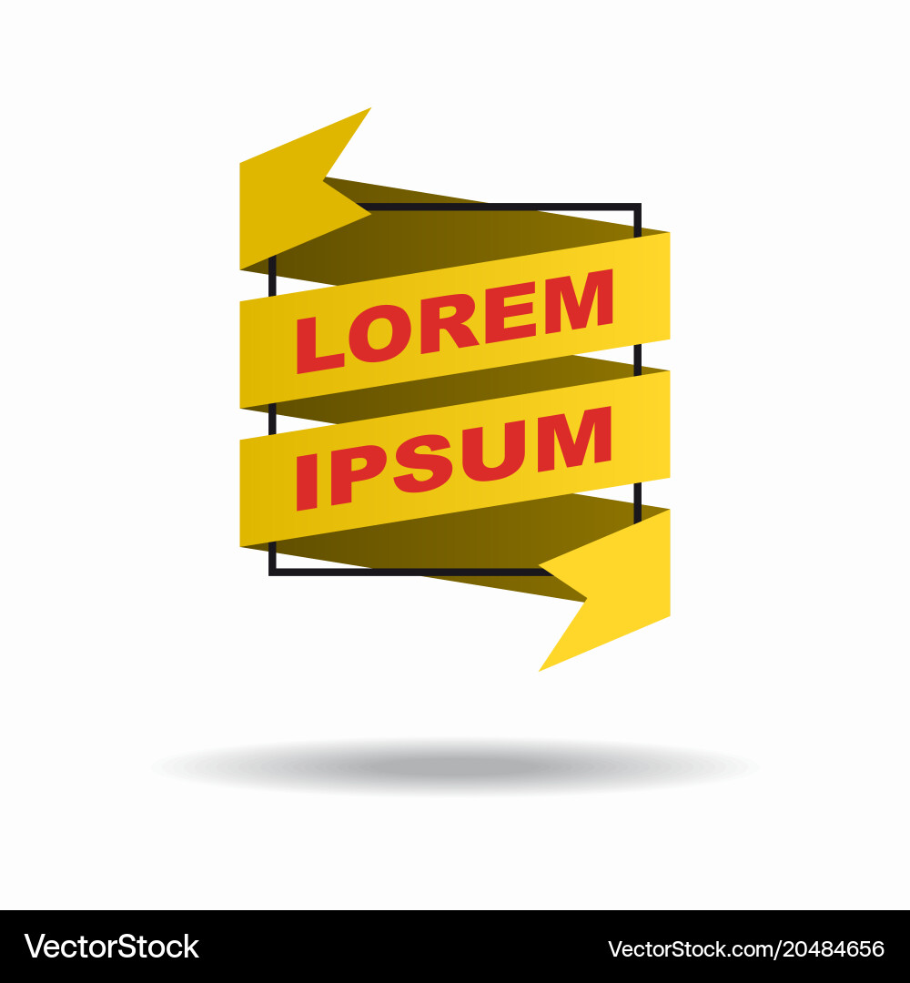 Abstract ribbon frame with place Royalty Free Vector Image