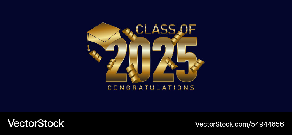 Congratulations senior class of 2025 banner Vector Image