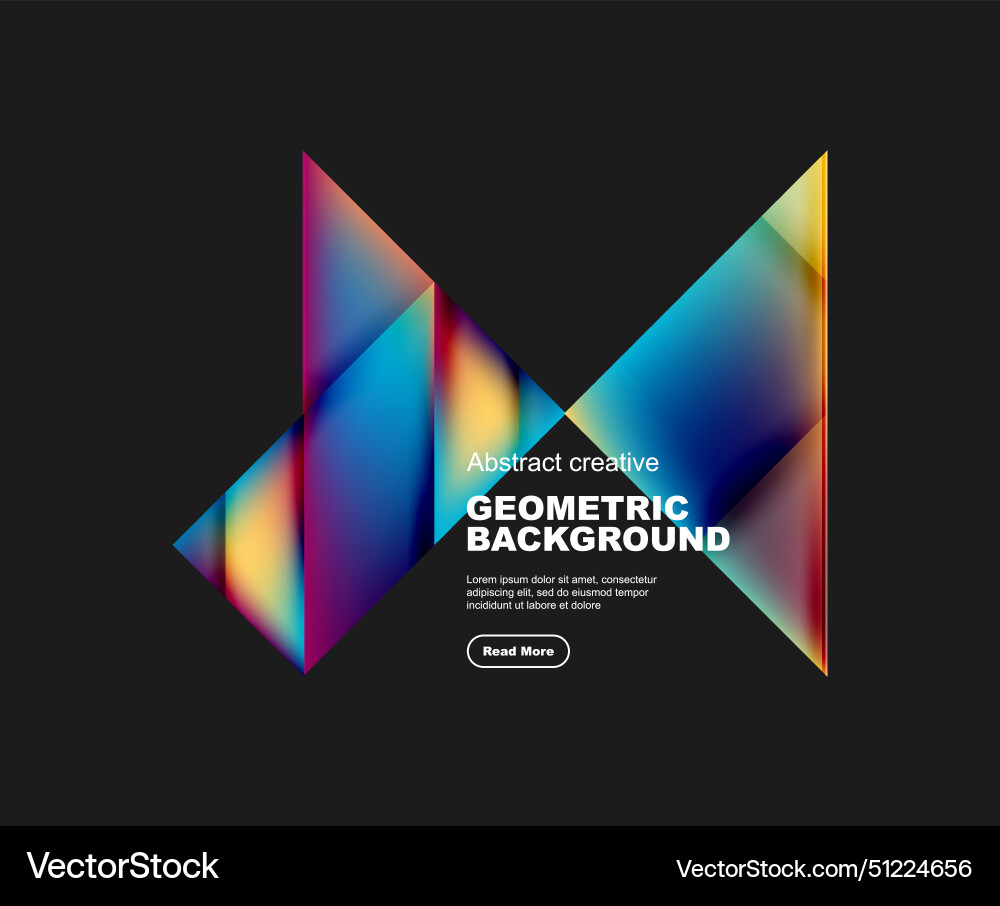 Gradient triangles abstract background Royalty Free Vector