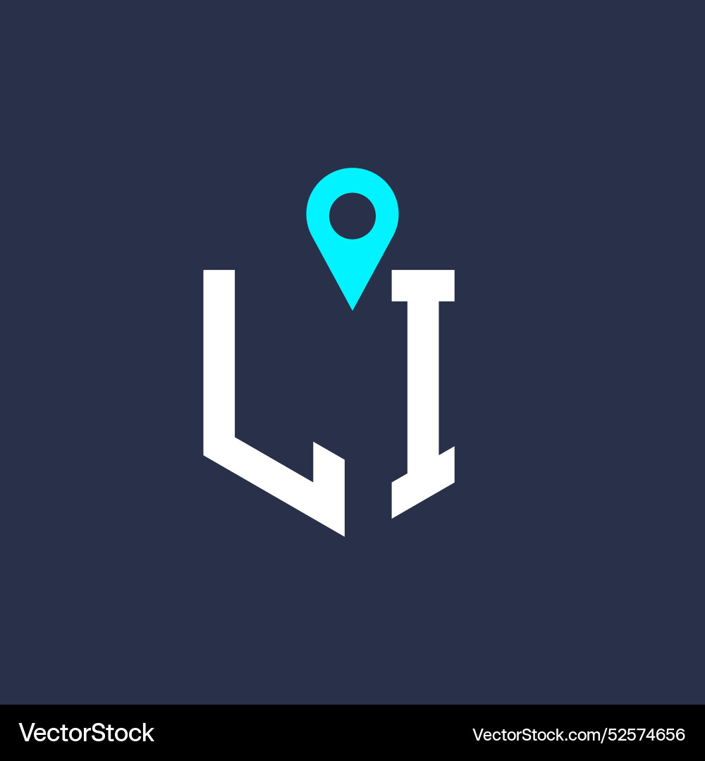 Li location logo design for recruitment Royalty Free Vector