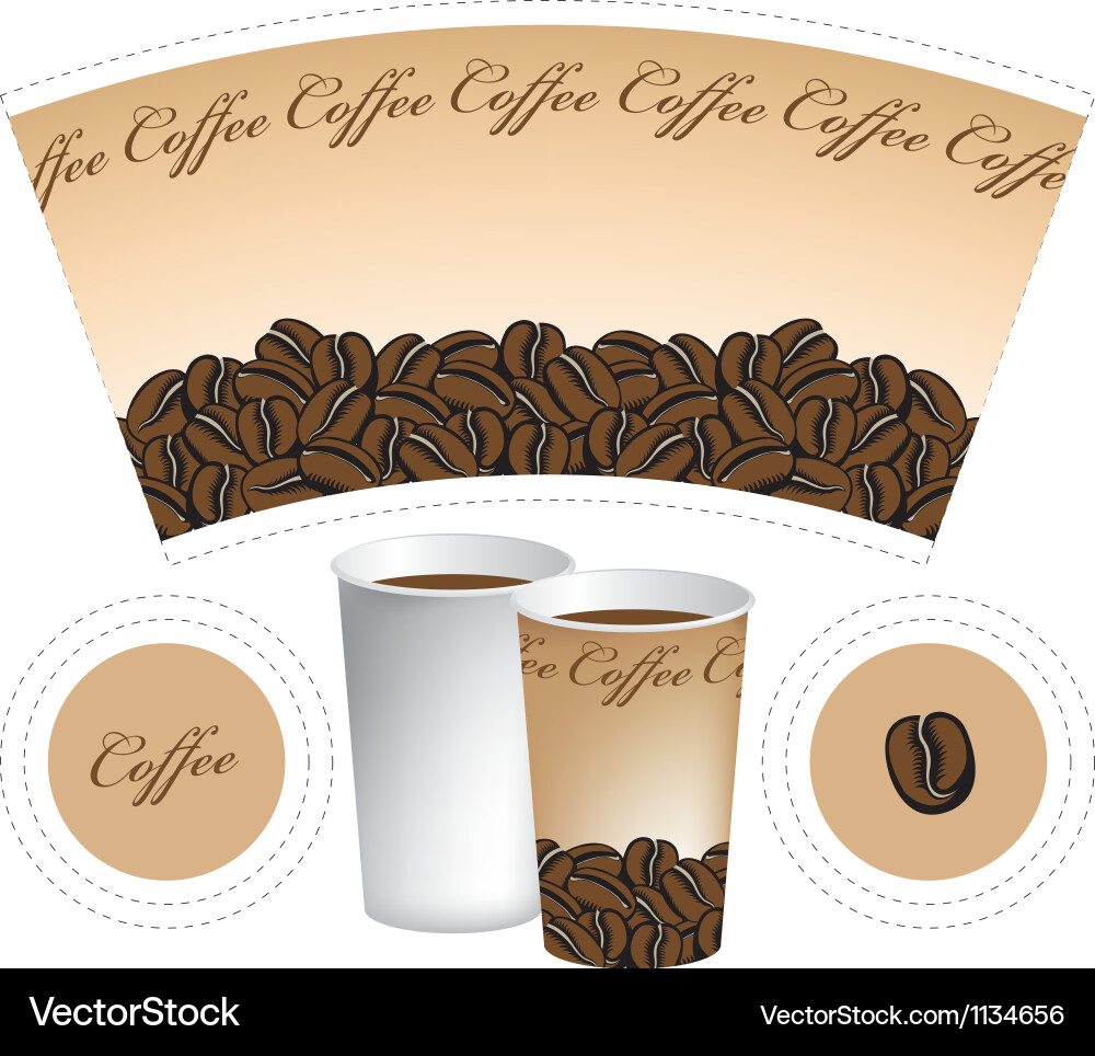 Paper cup Royalty Free Vector Image - VectorStock