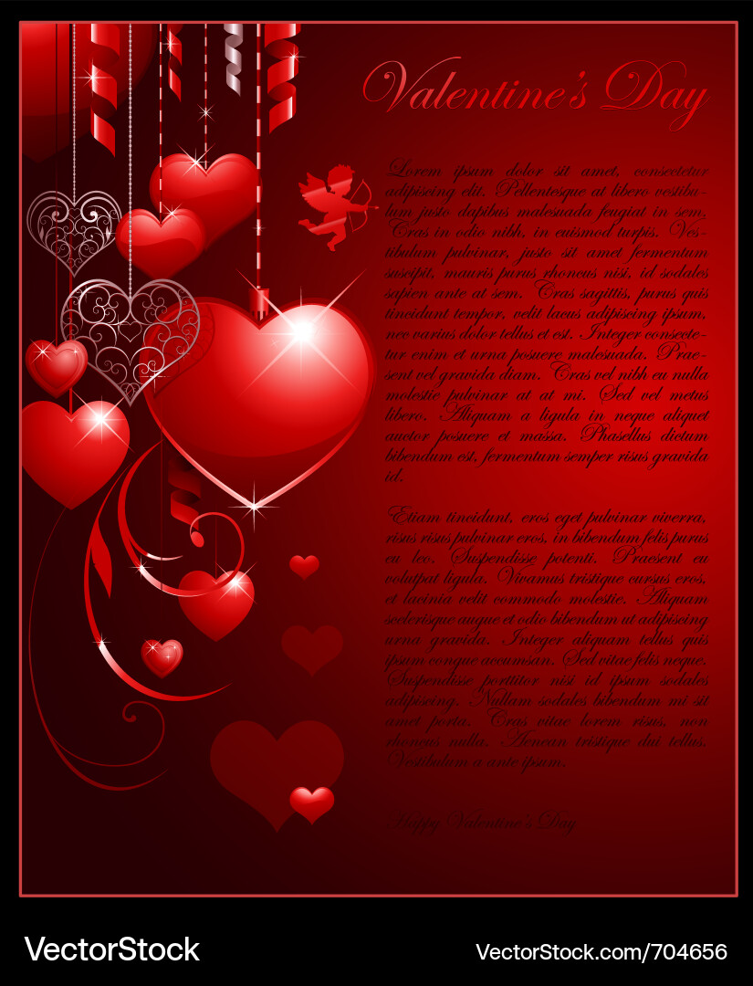 Valentines day concept background Royalty Free Vector Image