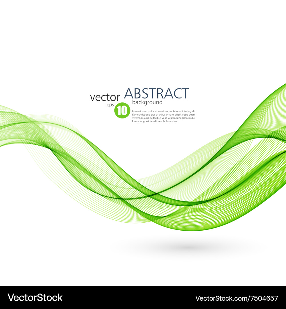 Abstract background green wavy Royalty Free Vector Image