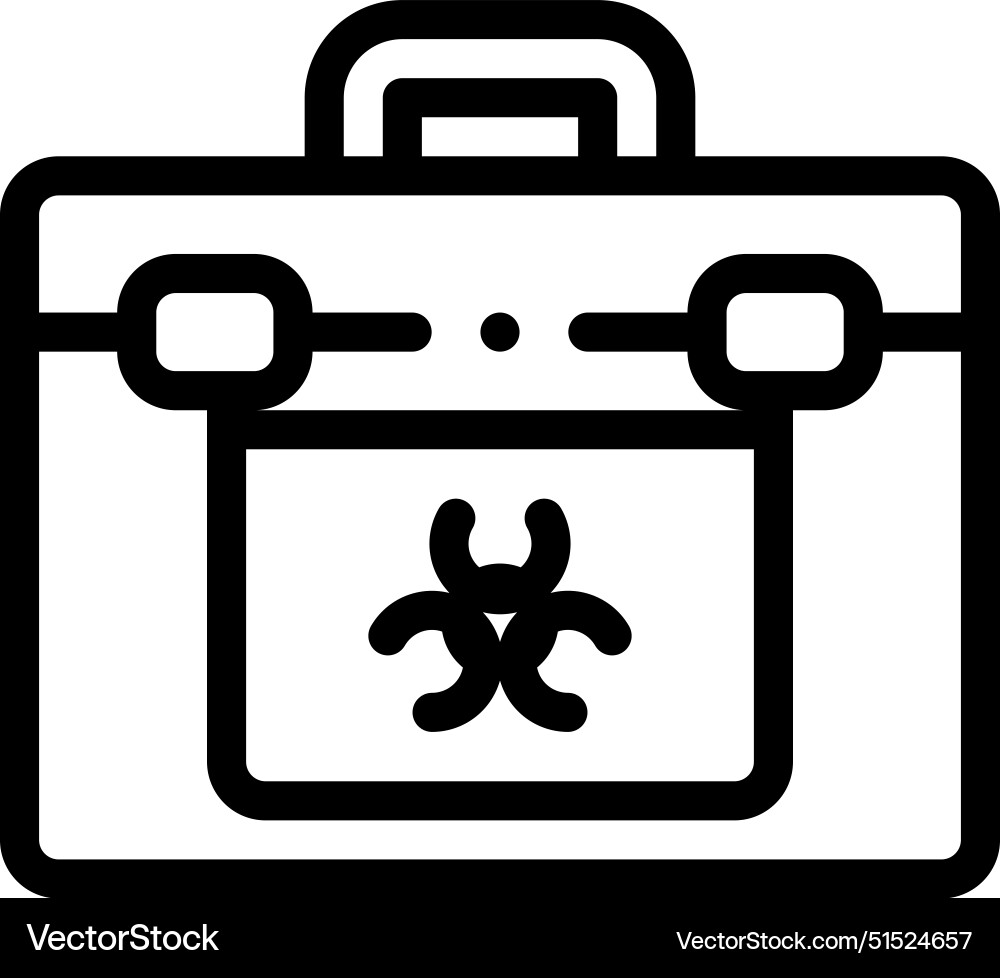 Biomedical waste icon thin linear style design Vector Image
