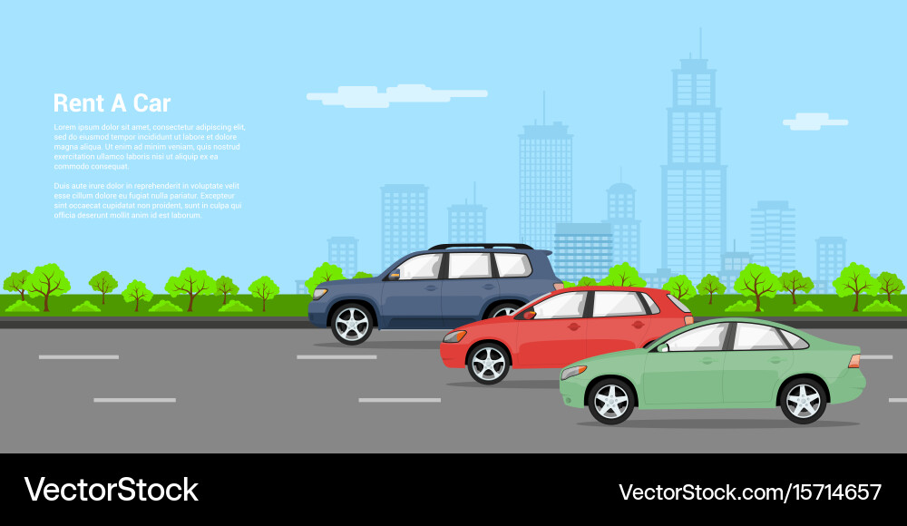 Car Rental Concept Royalty Free Vector Image - VectorStock