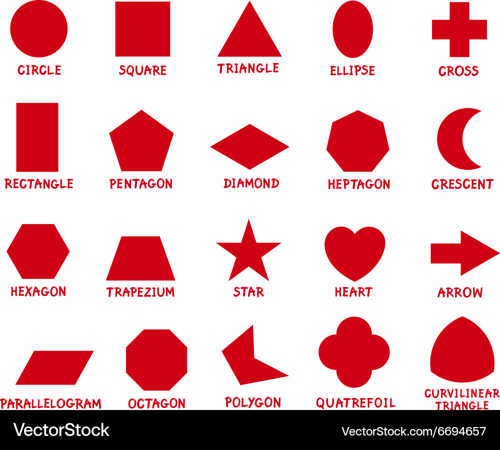 Bildung grundlegende geometrische Formen Vektorbild