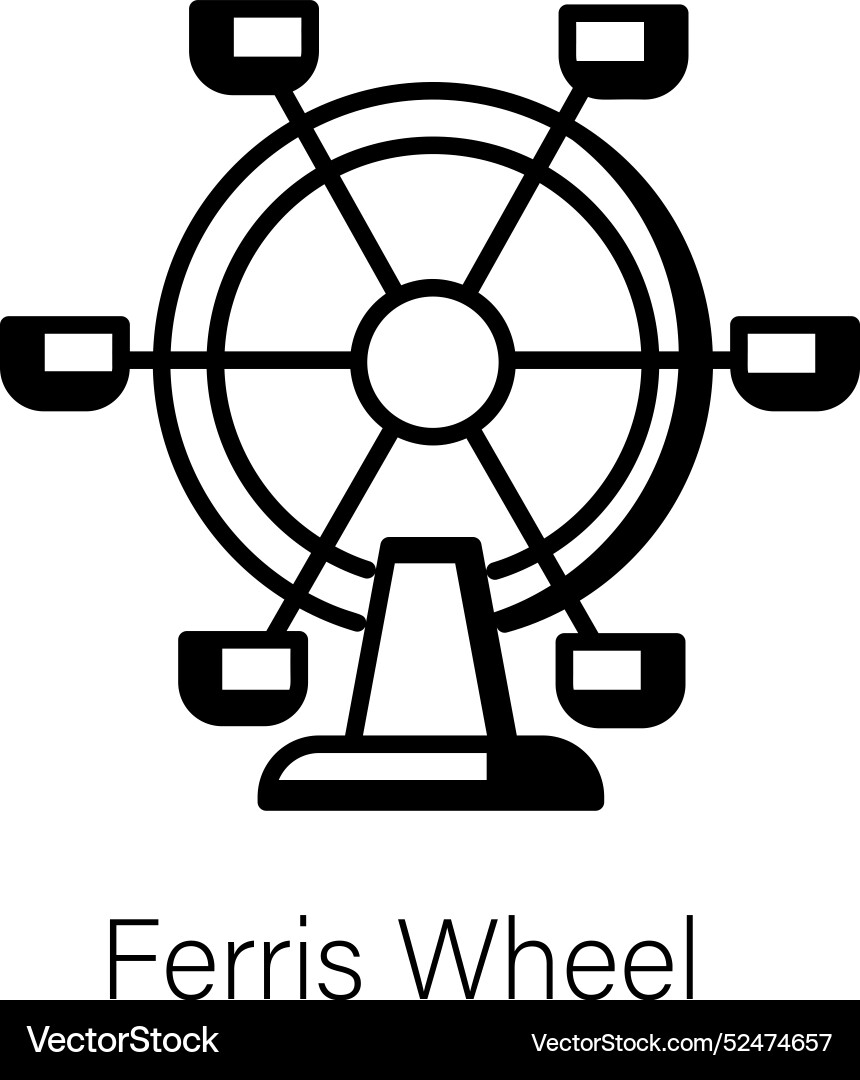 Ferris wheel Royalty Free Vector Image - VectorStock