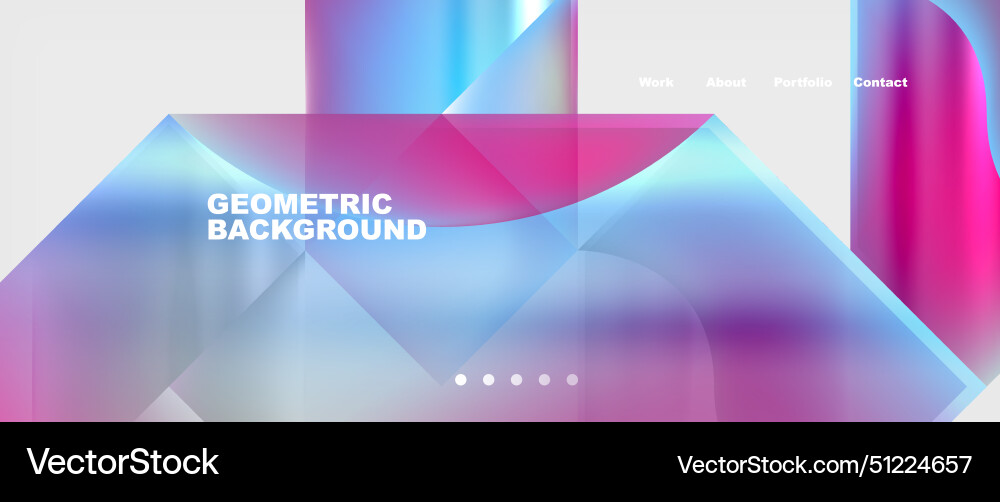 Minimal geometric web site page template design Vector Image