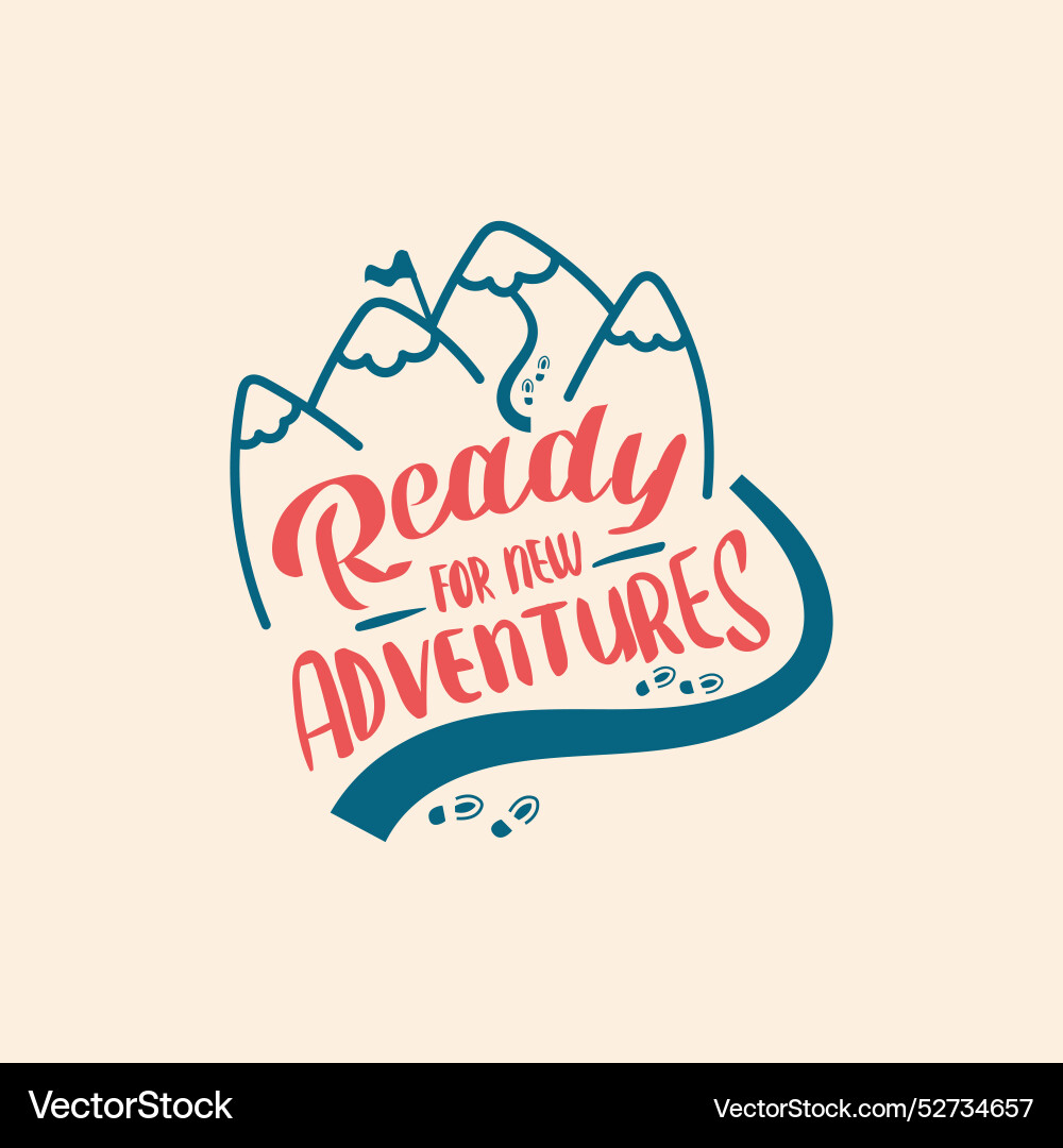 Ready for new adventure in elegent typography logo