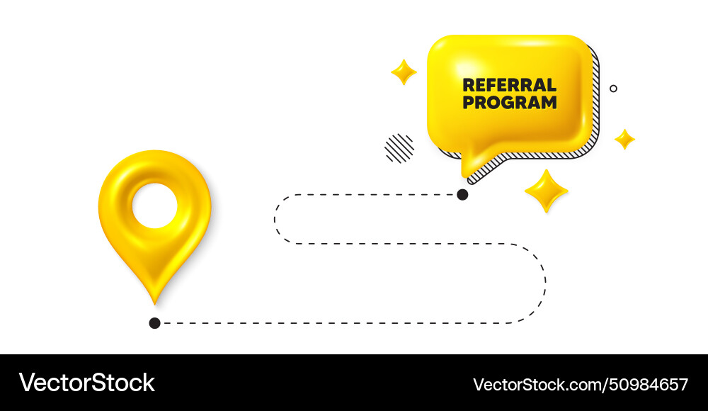 Referral program symbol refer a friend sign road Vector Image