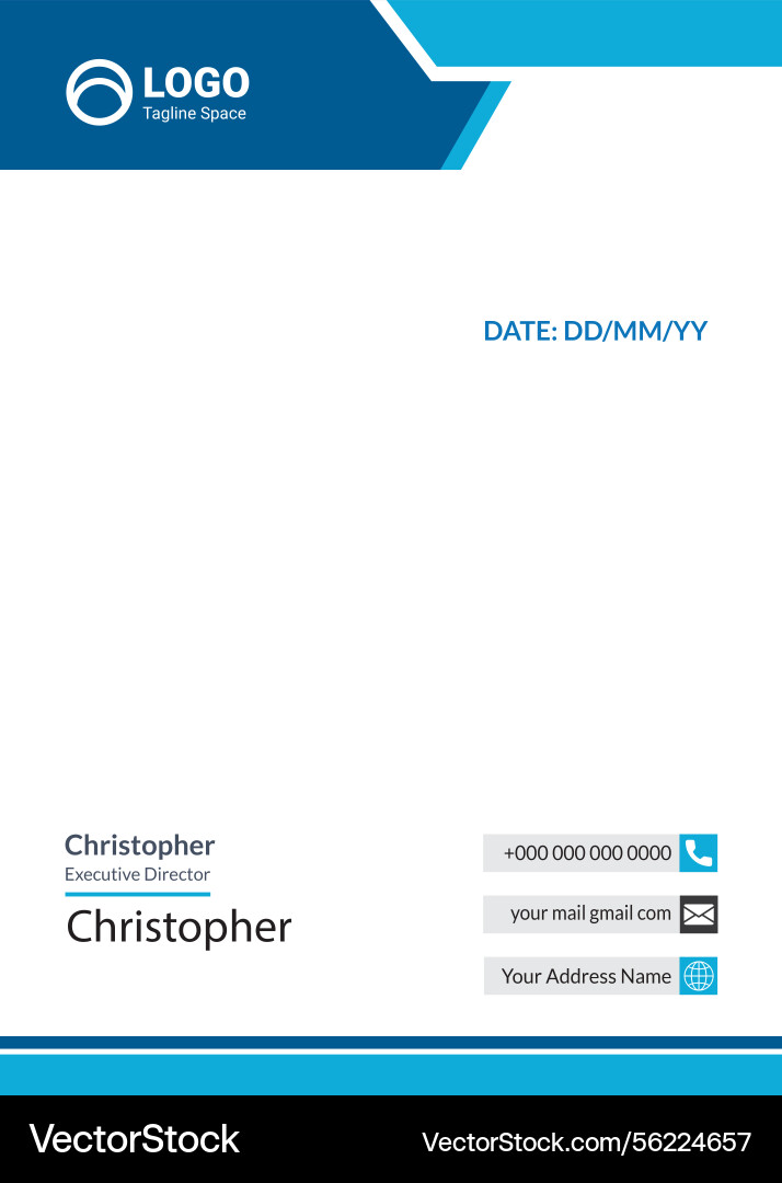 Unique a4 letterhead design for business project Vector Image