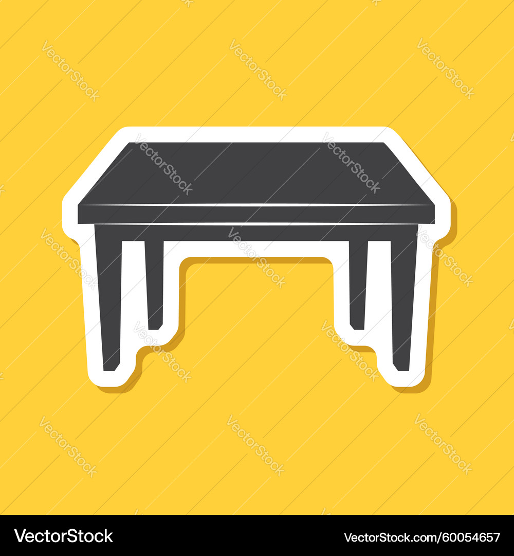 Wooden Table Sticker Icon – Royalty-Free Vector | VectorStock