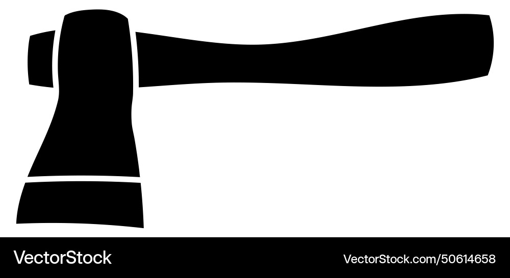Axe tool side view silhouette Royalty Free Vector Image
