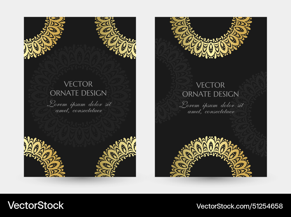 Golden circle motif in classical style luxury Vector Image