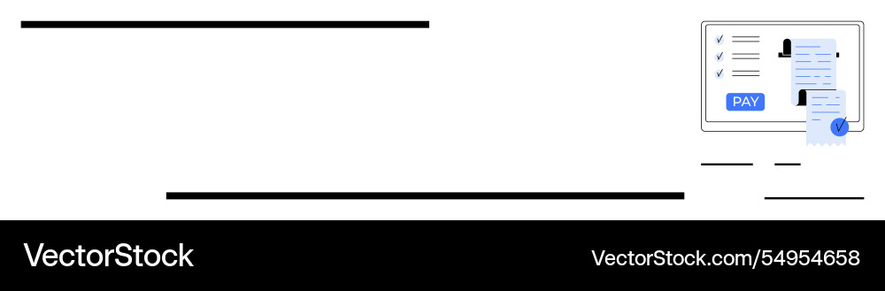 Interface of online banking transaction with form Vector Image