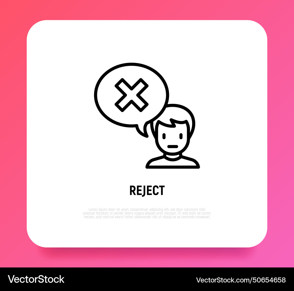 Man rejected something refuse personal Royalty Free Vector
