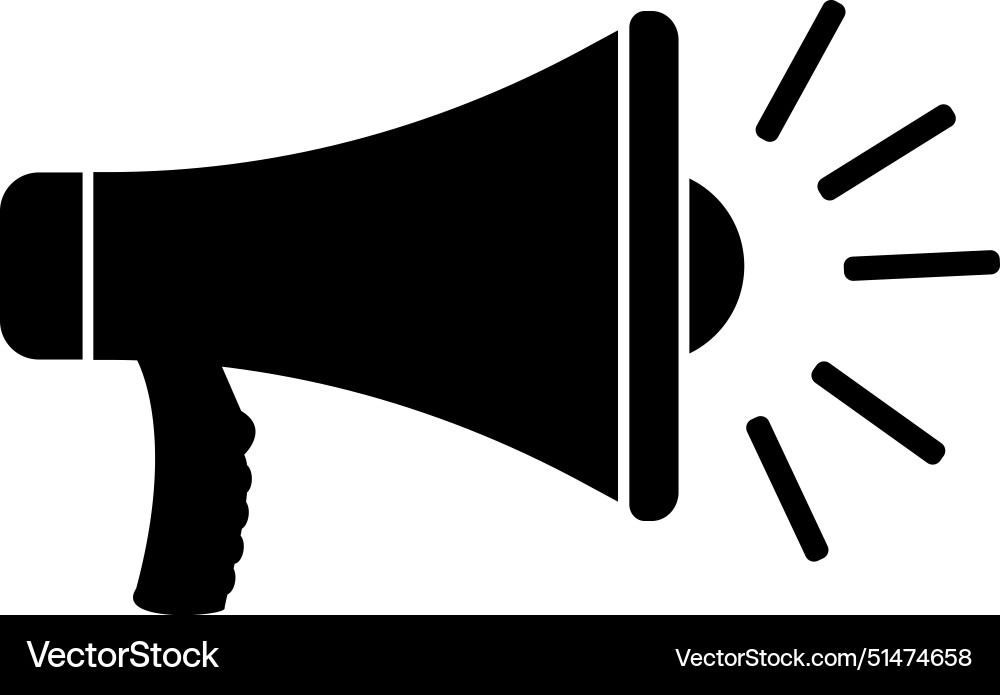 Megaphone icon voice speech speaker sound Vector Image