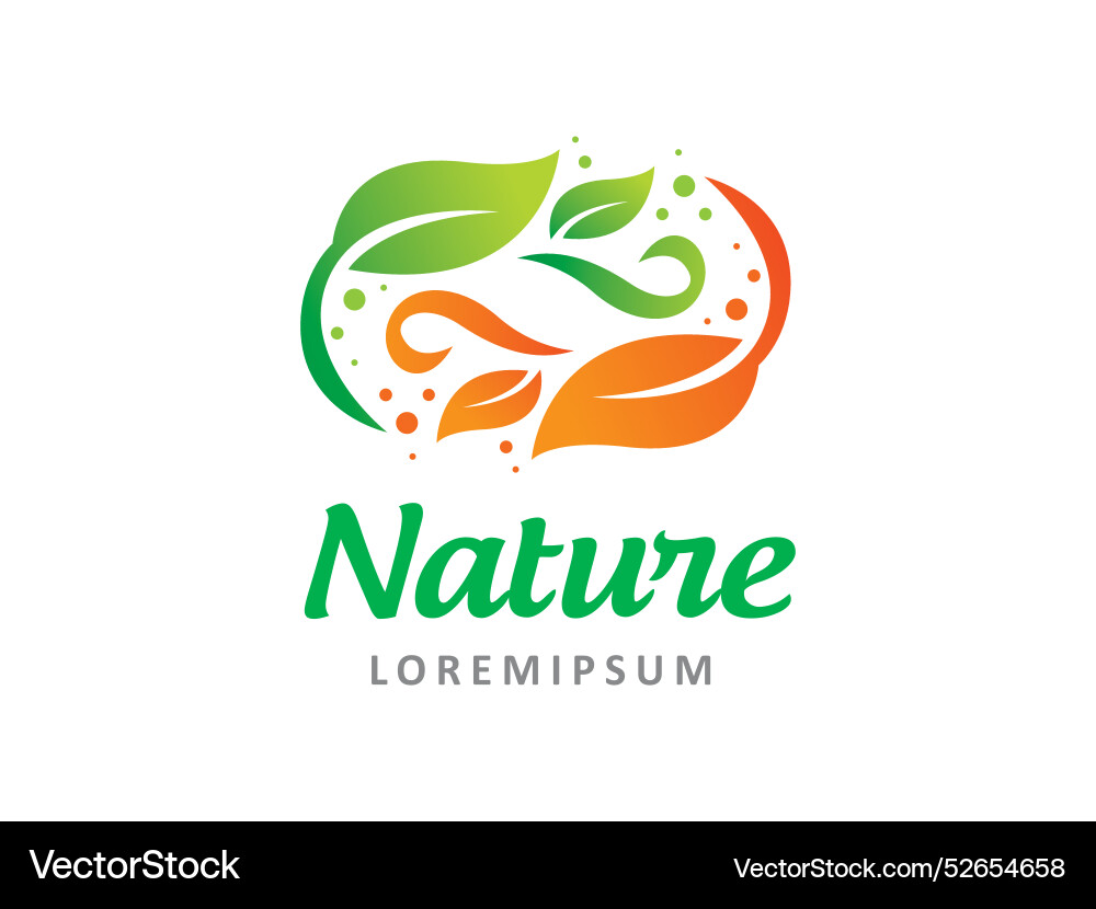 Nature logo symbol or icon template Royalty Free Vector