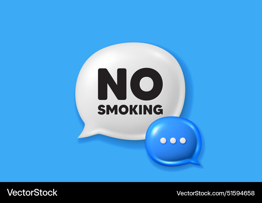 No smoking tag stop smoke sign text box speech Vector Image