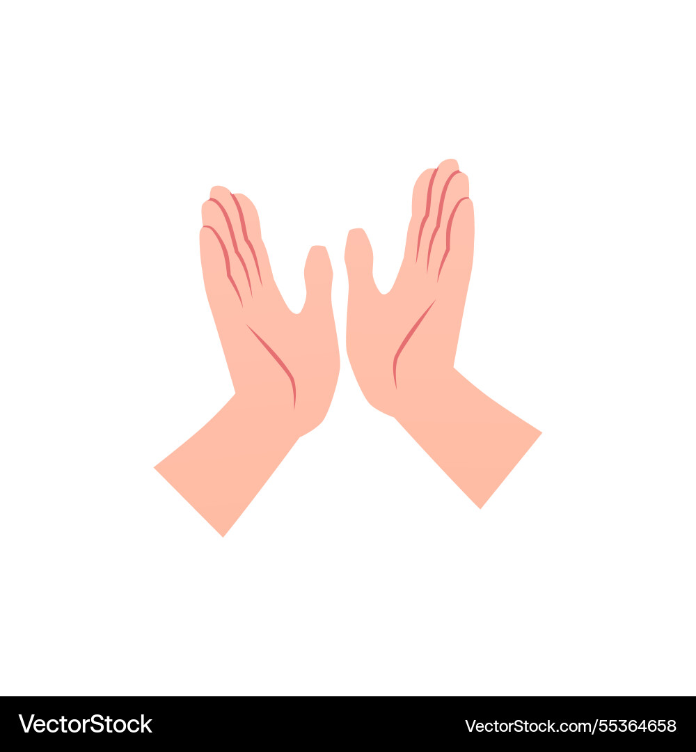 Of clapping hands on isolated Royalty Free Vector Image