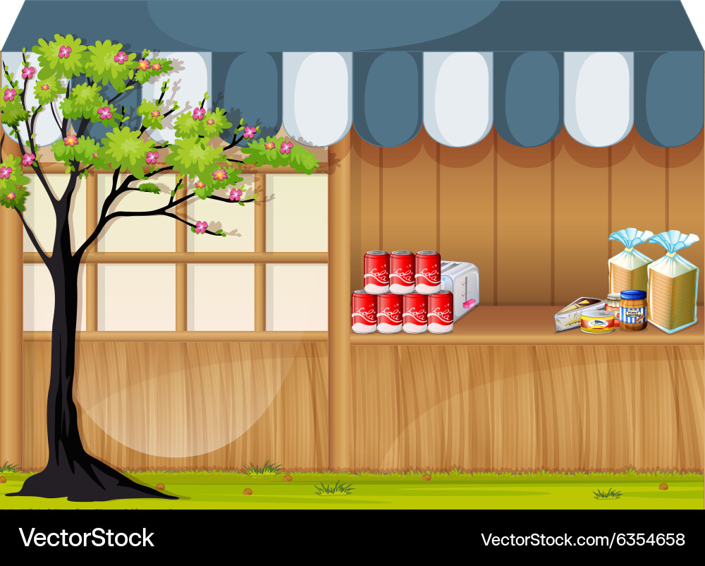 Outdoor Grocery Store Royalty Free Vector Image
