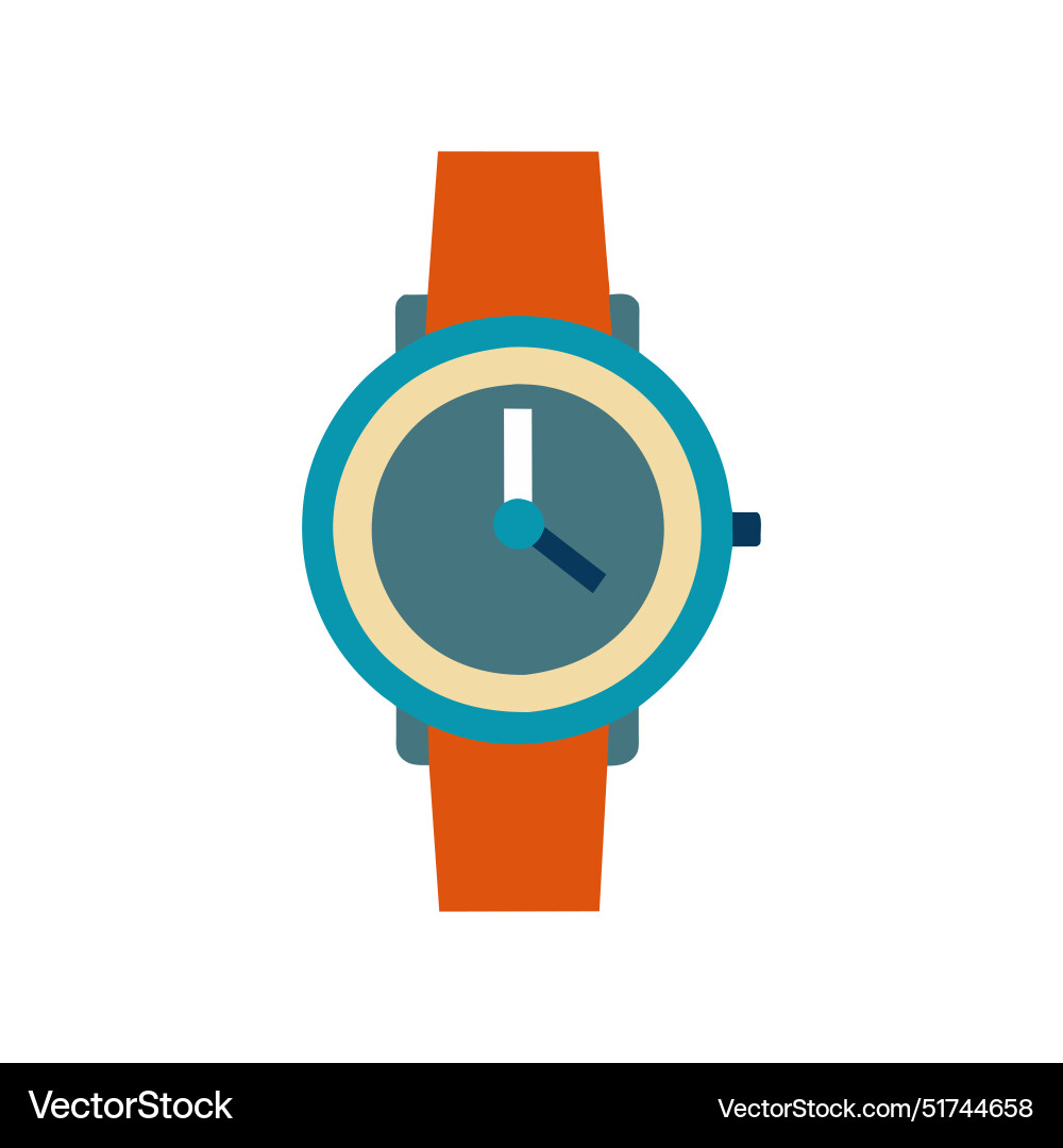 Watch isolated flat Royalty Free Vector Image - VectorStock