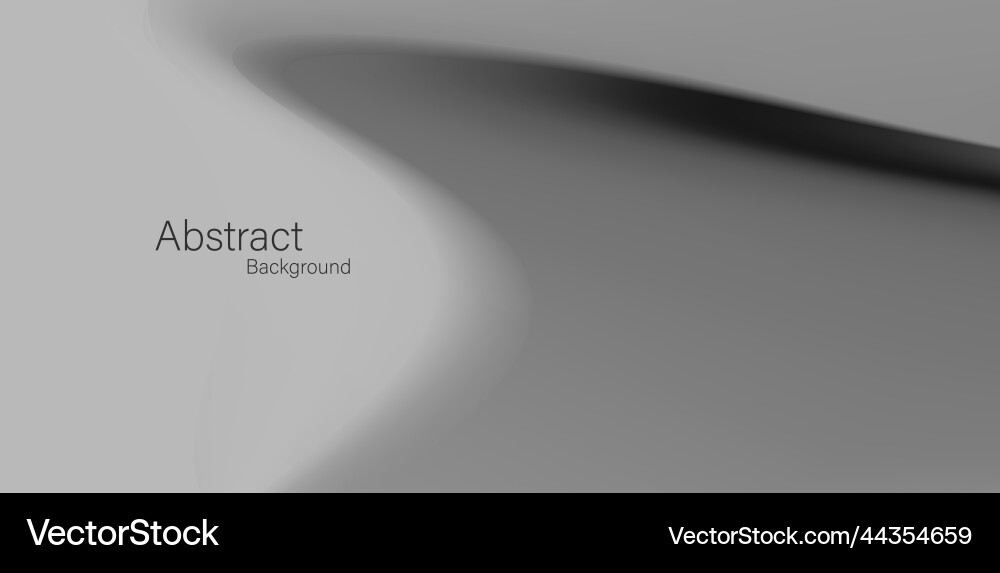 Abstract background with fluid shape dark gray Vector Image