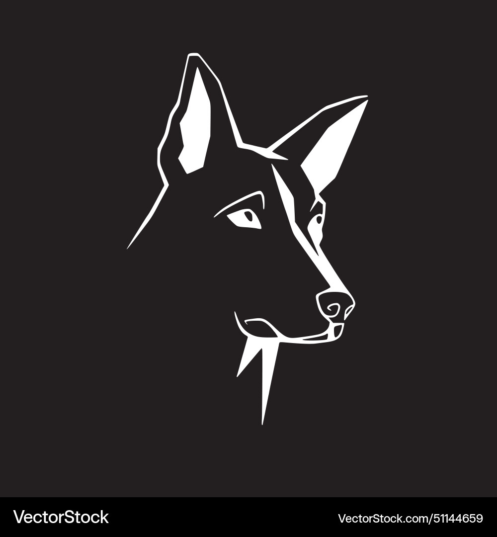 Australian kelpie - minimalist and simple Vector Image