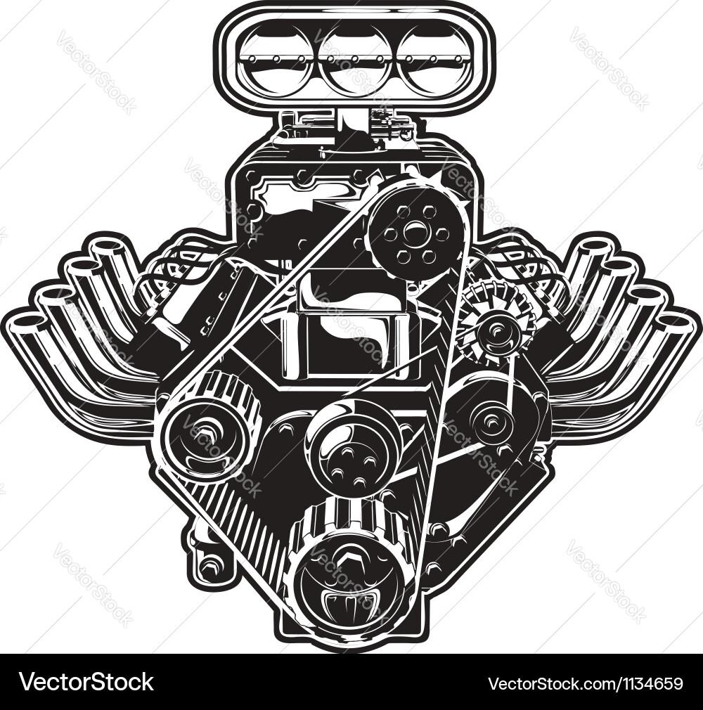 Cartoon turbo engine Royalty Free Vector Image