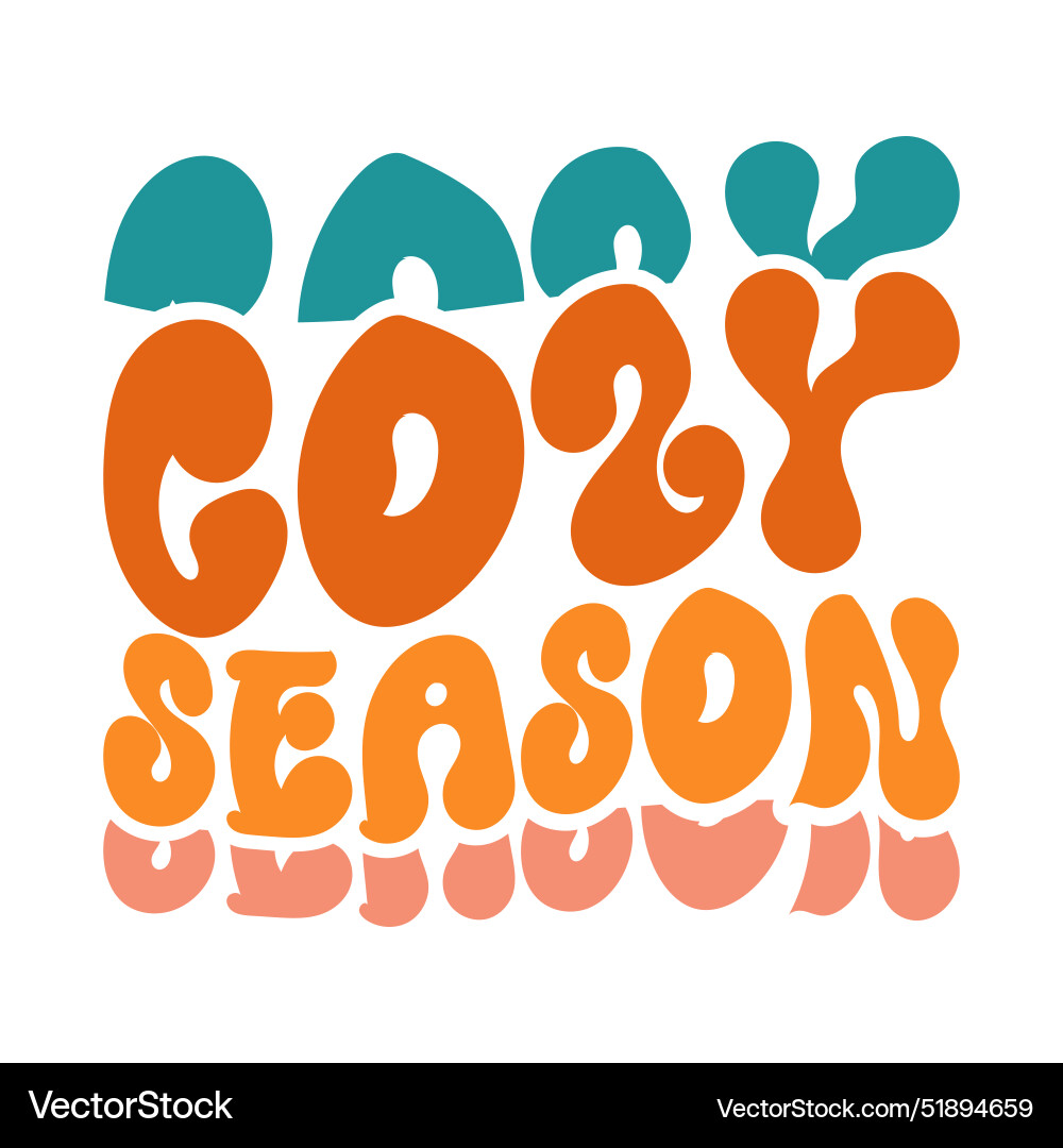 Cozy season wave design Royalty Free Vector Image
