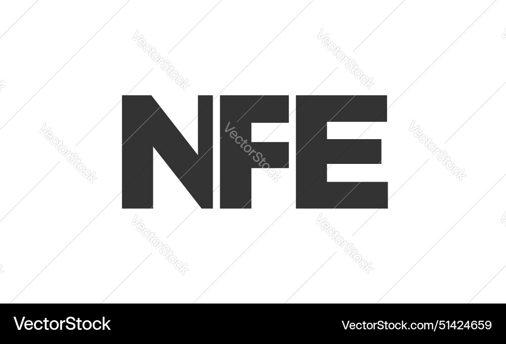 Nfe logo design template with strong and modern Vector Image