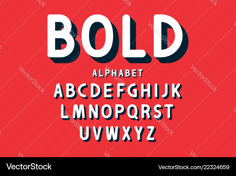 Retro bold font and alphabet rounded letters Vector Image