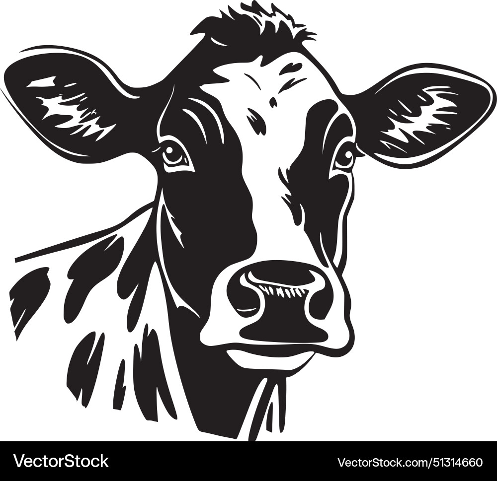 Cow - black and white isolated icon Royalty Free Vector