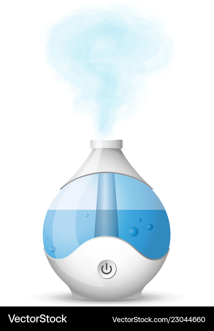 Humidifier with outgoing steam Royalty Free Vector Image