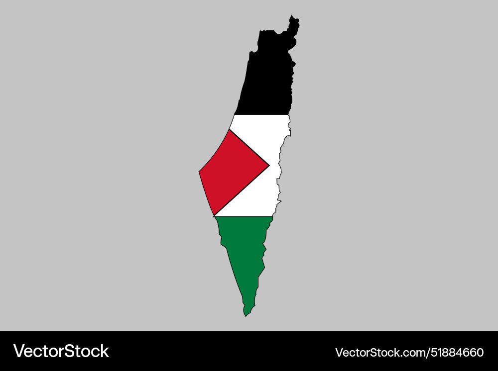 Map of the palestine Royalty Free Vector Image