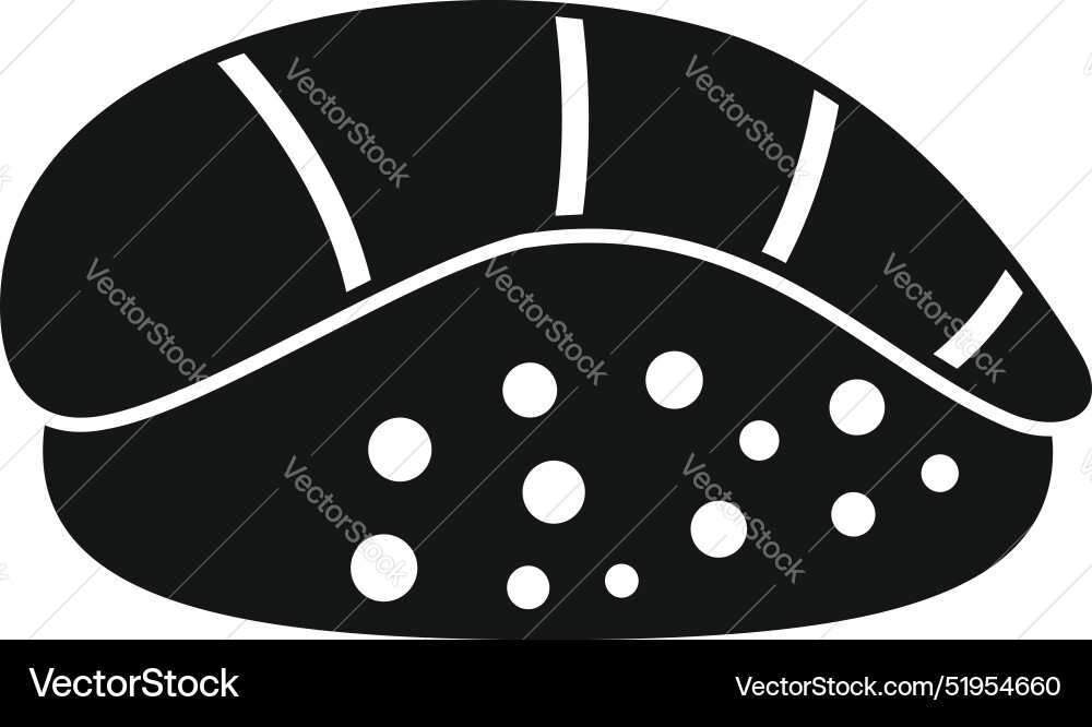 Simple fish sushi nigiri with rice and raw – Royalty-Free Vector ...