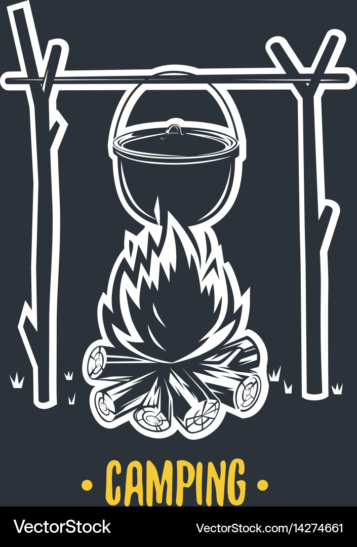 Camping Royalty Free Vector Image - VectorStock